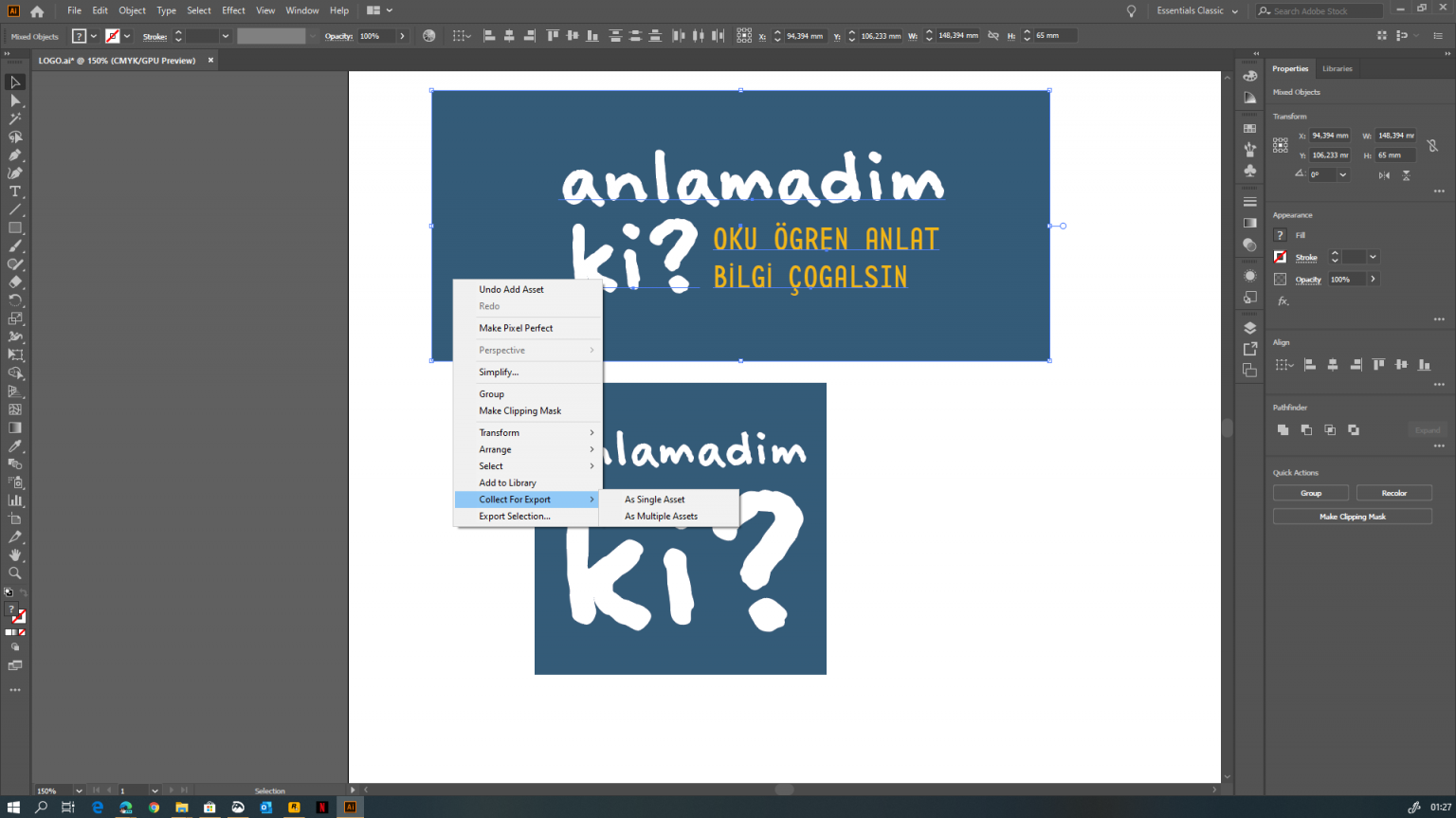 How To Export Or Save Only Selected Area (Objects) In Adobe Illustrator?