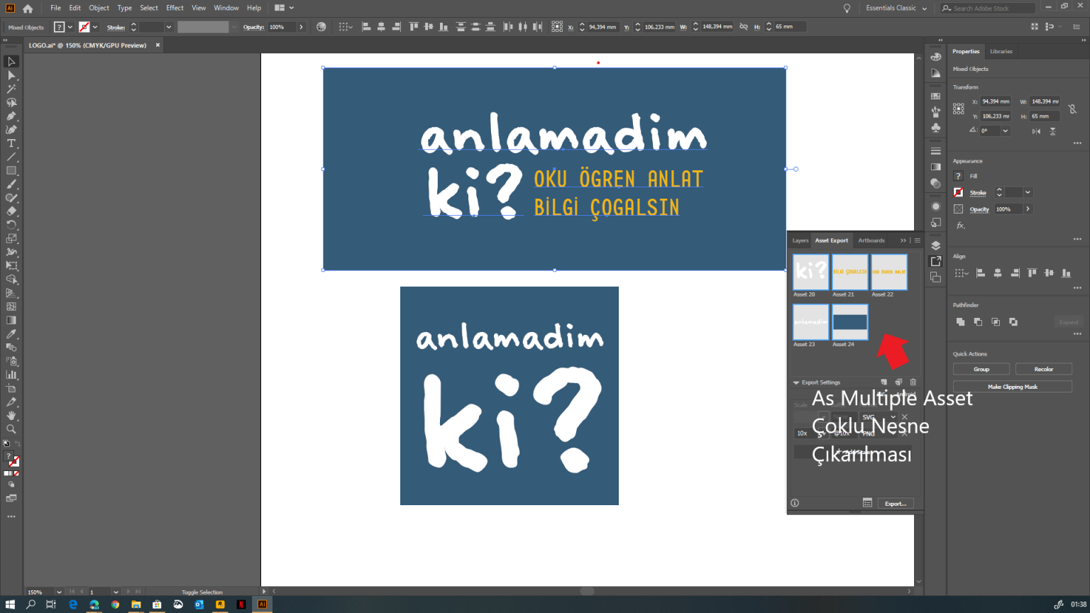 How To Export Or Save Only Selected Area (Objects) In Adobe Illustrator?